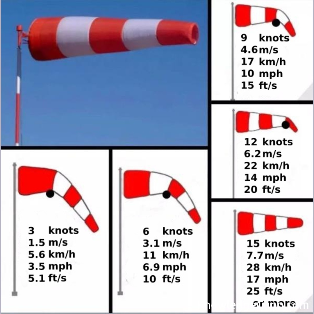 Windspeed from windsock guide updated to include ft/s . Values shown to 2 significant figures ...