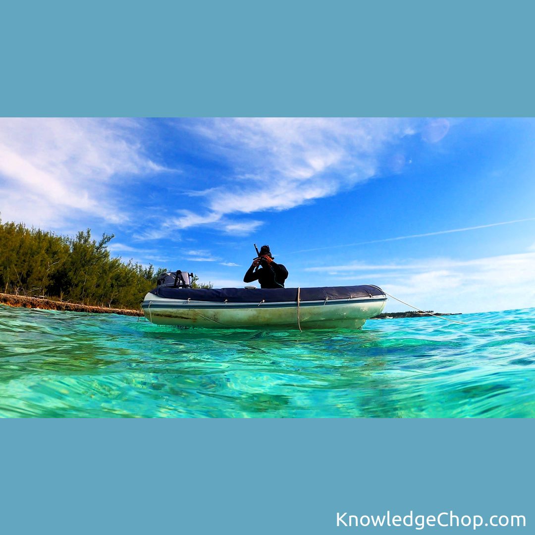 Getting ready to dive in to the cerulean waters of the Bahamas | 🥷 Knowledge Ninja